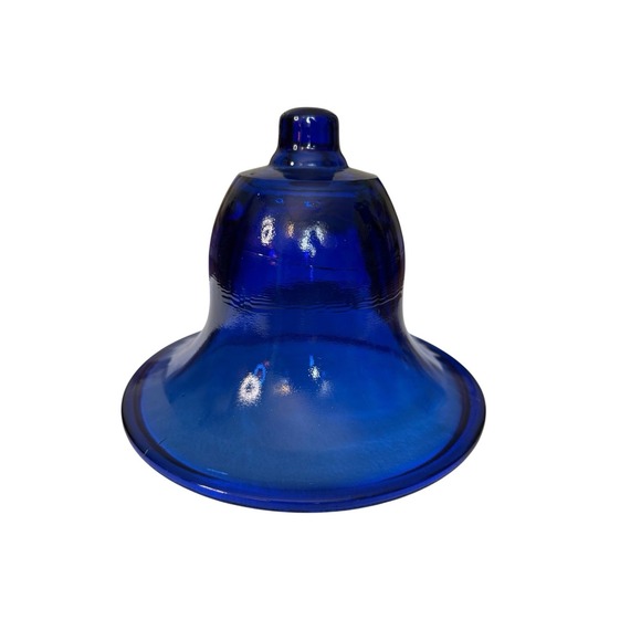 Unmarked | Art | Cobalt Blue Cloche Bell Garden Decor Heavy Hand Blown ...